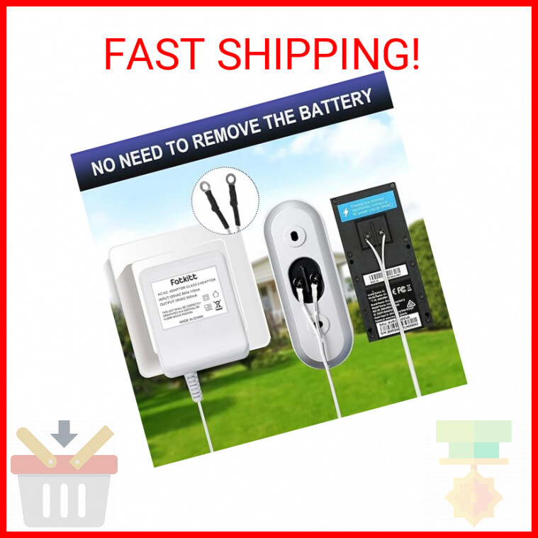 FATKITT 18V Doorbell Transformer, Power Supply Adapter Compatible with ...