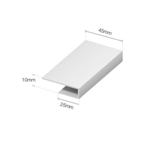 Soffit Edge Trim - PVC Board Clip - Cladding Starter J Trim End Cap ...