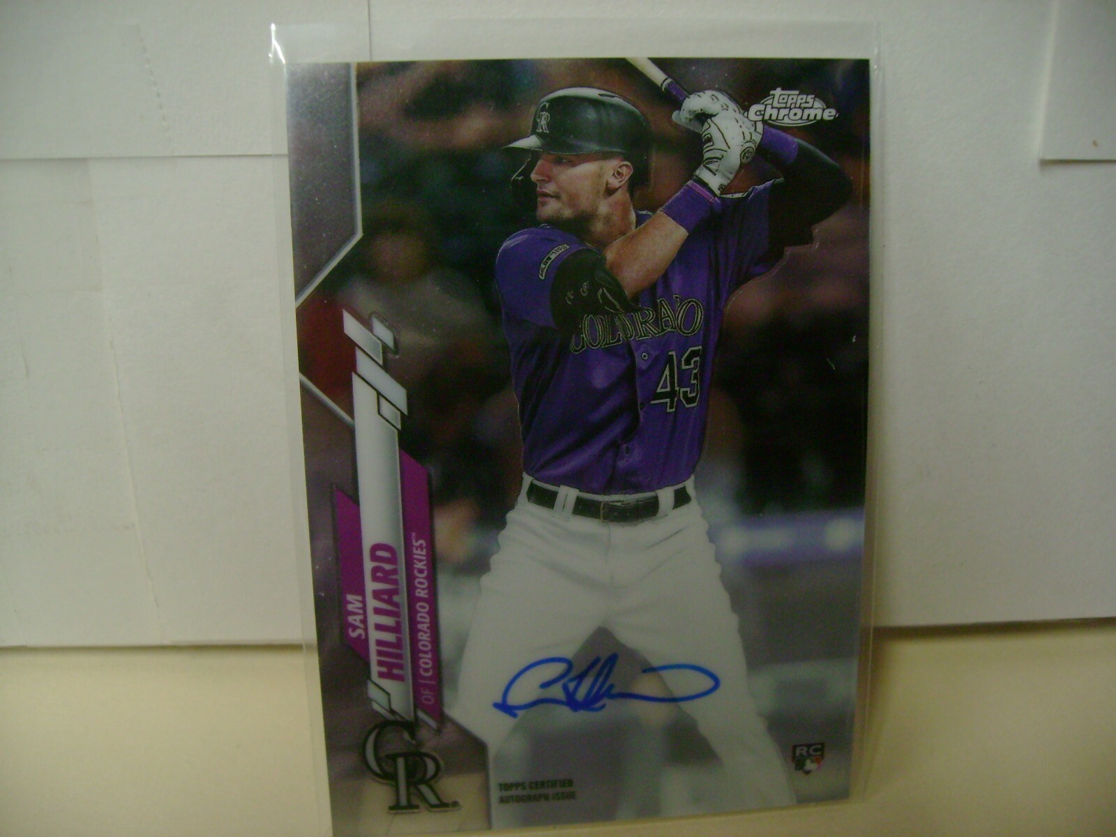 SAM HILLIARD 2020 TOPPS CHROME CERTIFIED AUTOGRAPH ISSUE #RA-SH ROOKIE ...
