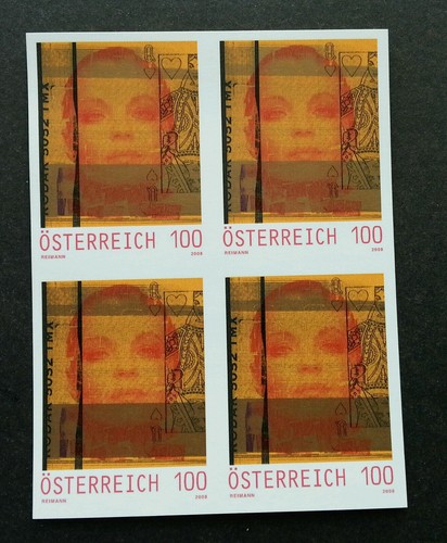 Austria 2008 (stamp blk 4 MNH *special print *imperf *rare | eBay