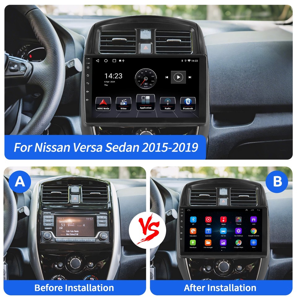 For Nissan Versa Sedan 2015-2019 Apple Carplay Android Car Stereo GPS ...