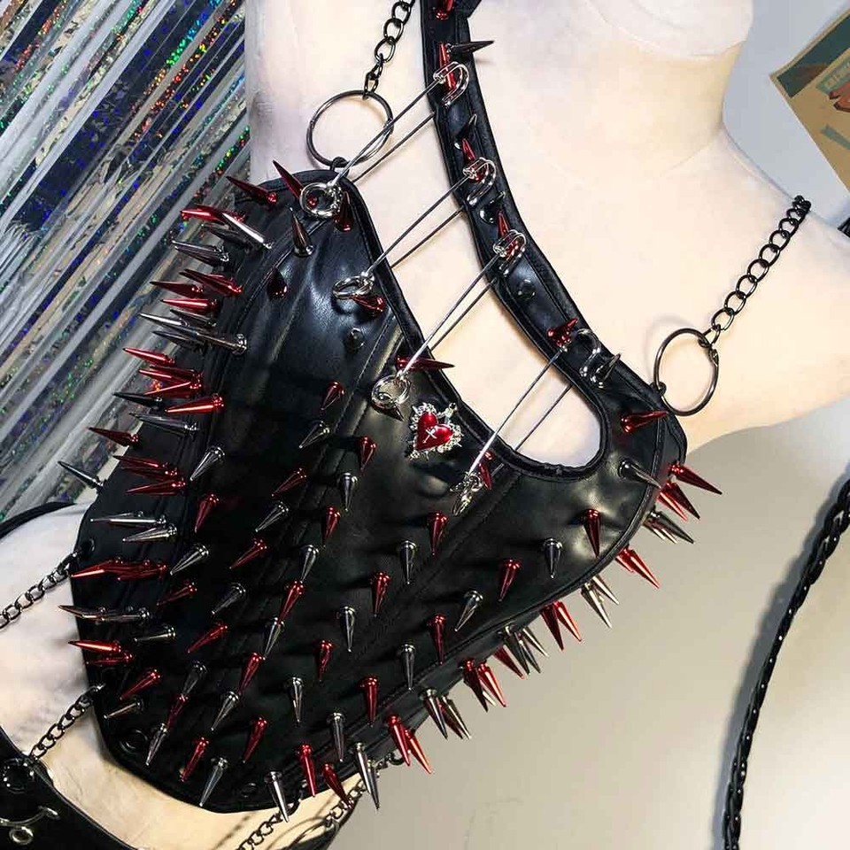 Gothic Tanks E-Girls Grunge Eco Emo Y2K Halter Camisole TOPS Punk Rock ...