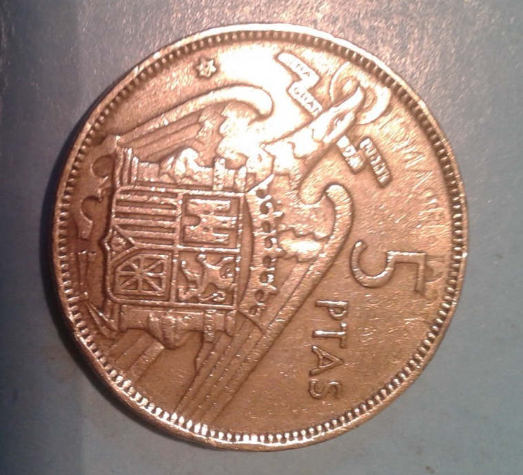 Spain Error 5 Ptas coin 1957. | eBay