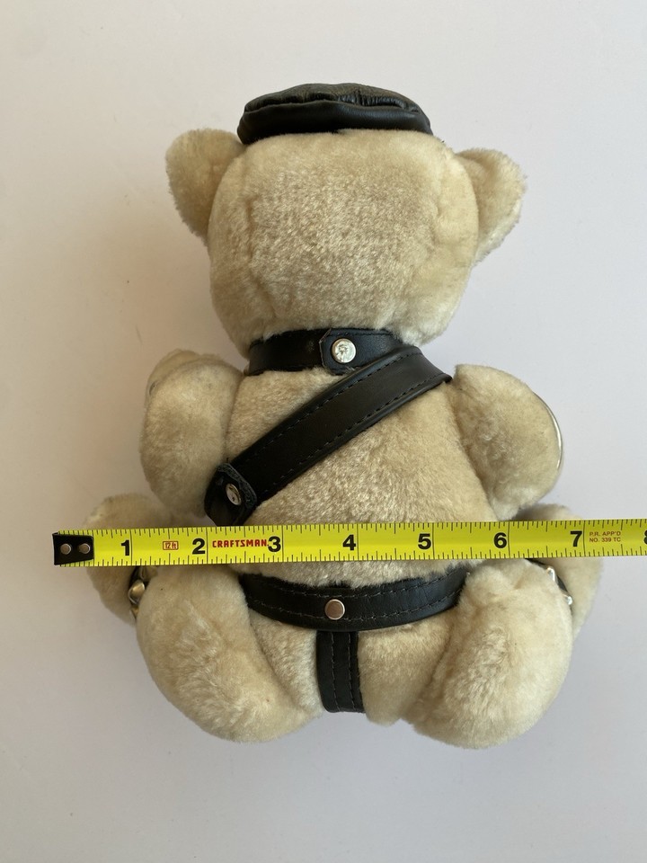OOAK Gay Colt Folsom S&M Leather Daddy Stud Teddy Bear Handmade Award ...