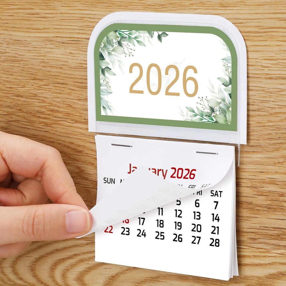 5 Pcs 2026 Mini Stick on Calendar Small Monthly Peel and Stick Adhesive ...