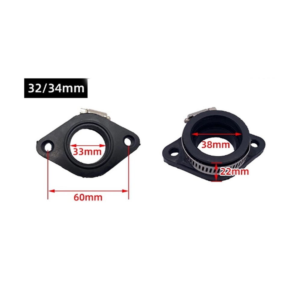 32mm/34mm Carb Flange Intake Adapter Manifold Boot For Mikuni 30~34 ...