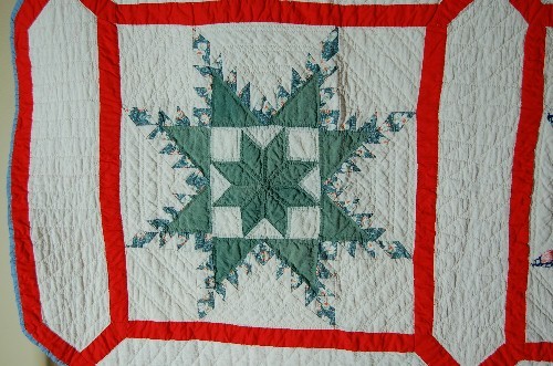 GORGEOUS Vintage 30's Feathered Star Snowflake Garden Maze Antique ...