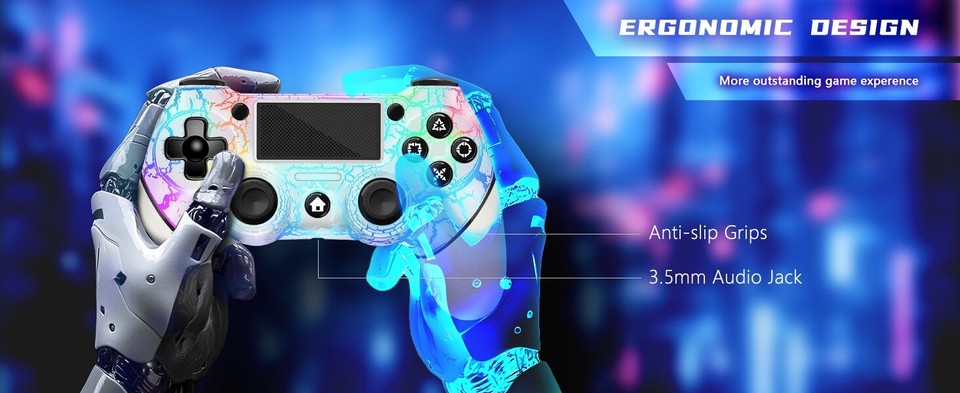 Custom Design Color Light RGB Wireless Controller for PS4 console ...