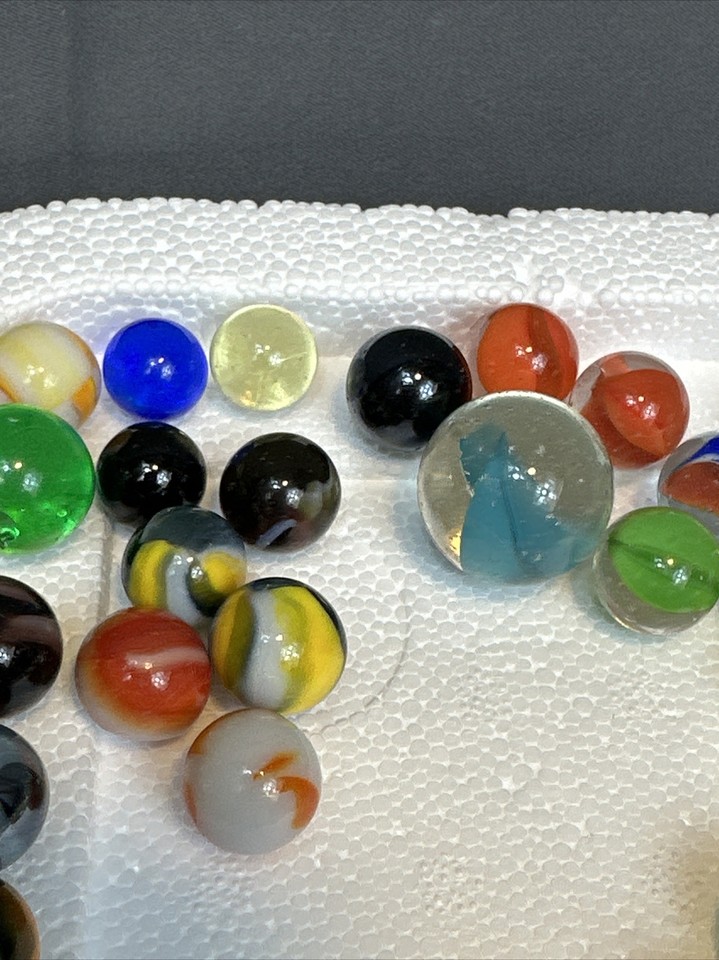 VTG Marble Collection of 67 Great Variety CLAY STEEL SHOOTERS GLASS ...