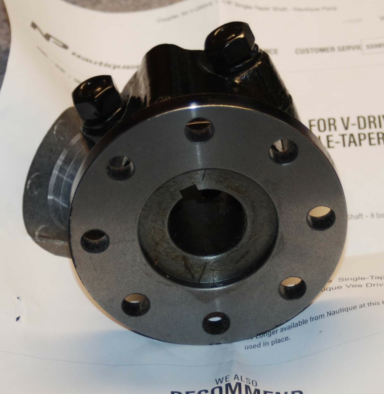 Shaft Coupler for V-drive 1 1/8" 8-bolt mounting S5981 A214 Inv ...