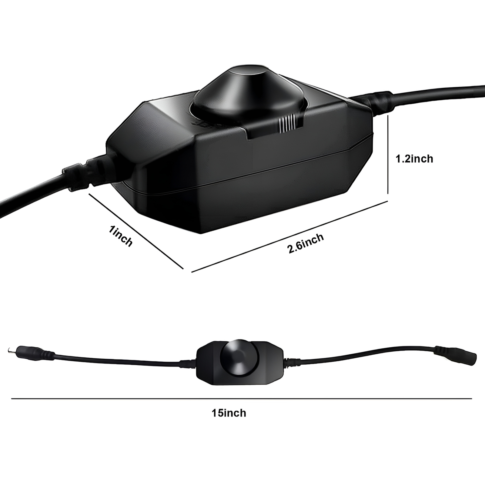 (5-pack) Inline Manual Dimmer Switch for LED Strip Light, Black 5X | eBay