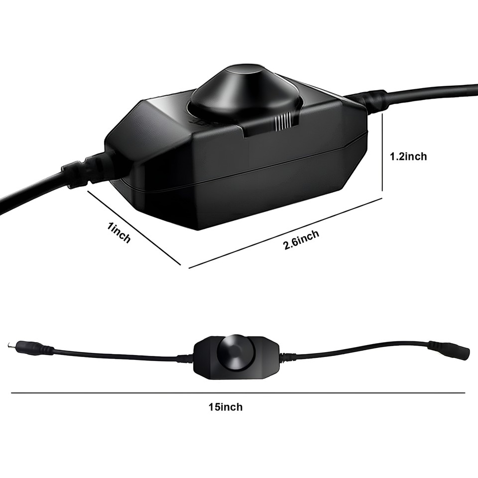 (5-pack) Inline Manual Dimmer Switch for LED Strip Light, Black 5X | eBay