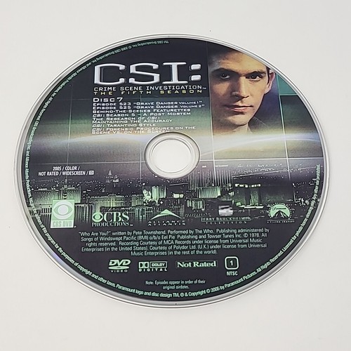 CSI Season 5 Five DVD Replacement Disc 7 | eBay
