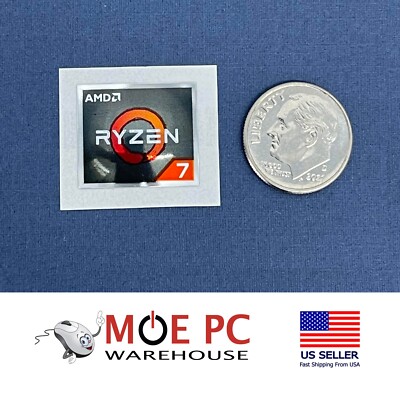 AMD RYZEN 7 Genuine LOGO STICKER/LABEL Excellent Quality. (USA Seller ...