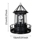 Solar Powered LED Rotating Lighthouse Night Light Outdoor Home Garden ...