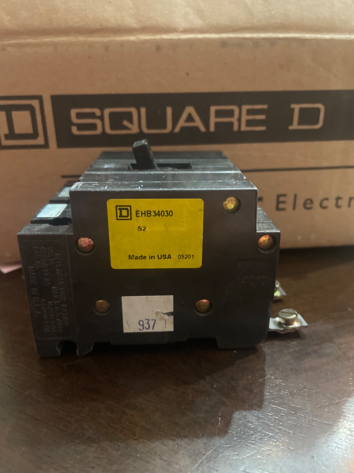 Square D EHB34030 Bolt On Circuit Breaker 30A 3P 480V 30 Amp 3 Pole ...