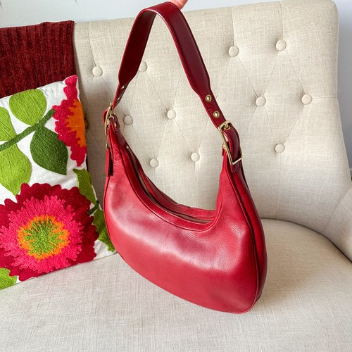 Coach Zoe Legacy Hobo Bag - Red Leather Satchel - Style 9591 | eBay