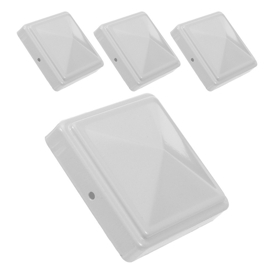 4pcs Fence Post Caps: Square Iron Column Cap - Ornamental Metal Fence ...