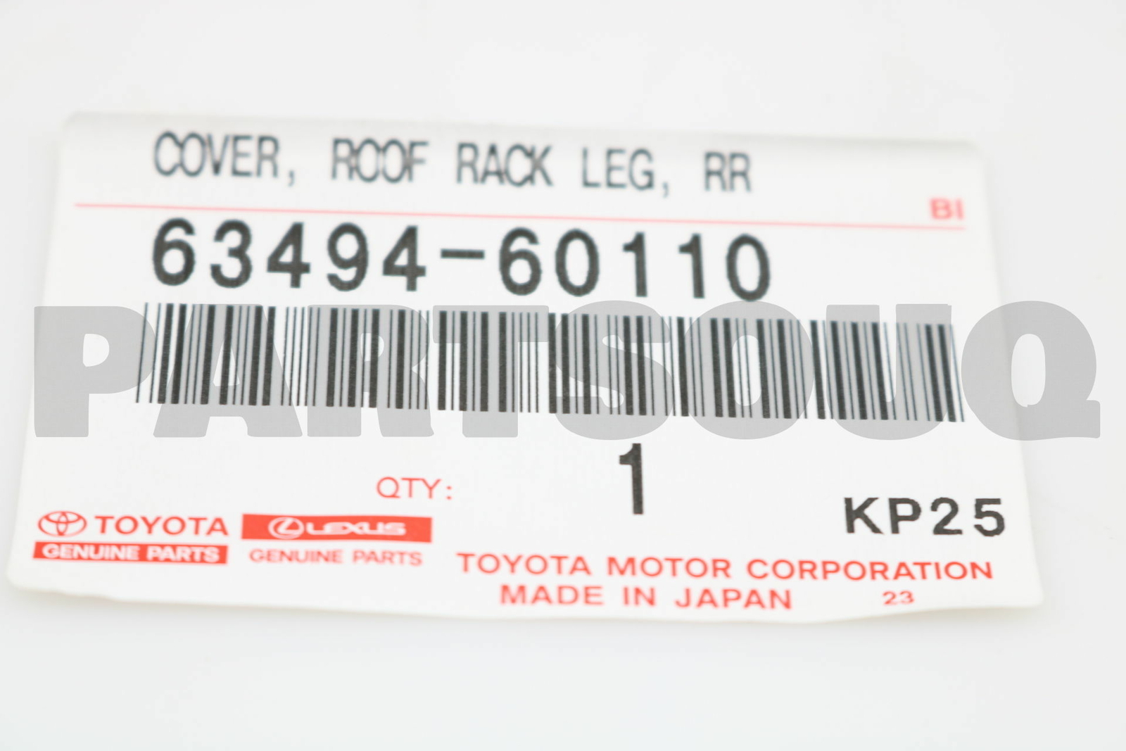 6349460110 Genuine Toyota COVER, ROOF RACK LEG, REAR LH 63494-60110 | eBay
