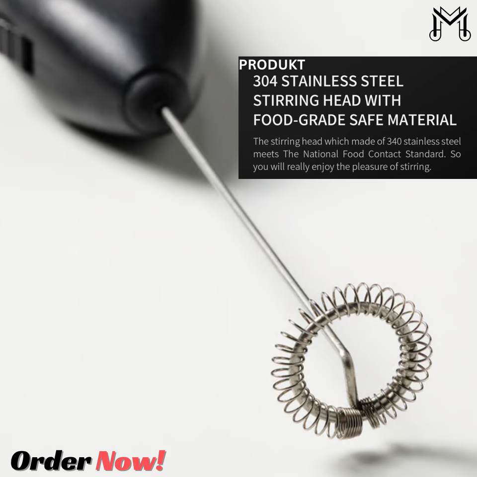 Rechargeable Electric Milk Coffee Frother Whisk Egg Beater Handheld ...