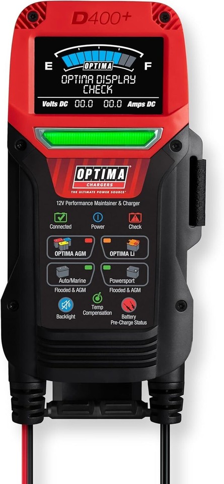 OPTIMA Batteries Digital 400+ 12 Volt Battery Maintainer and Charger ...