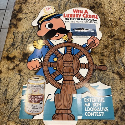 Vintage National Bohemian Beer Mr. Natty Boh Chesapeake Bay Display ...