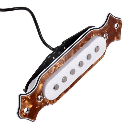 6-string Single Coil Acoustic Guitar Soundhole Pickup with Volume ...