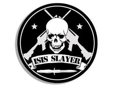 4" isis slayer helmet car bumper sticker decal made in usa | eBay