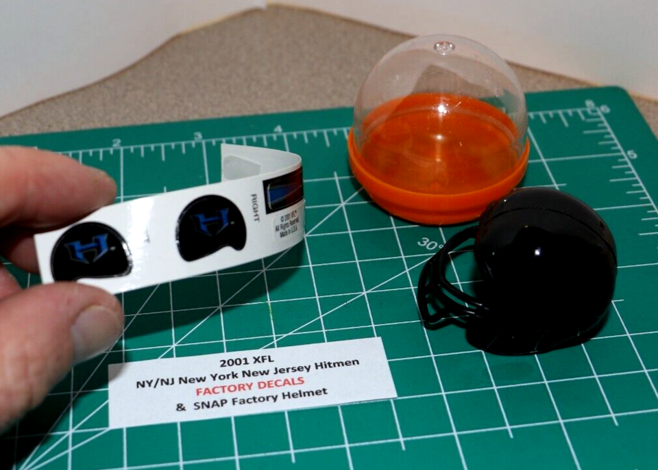 2001 XFL NY / NJ Hitmen *FACTORY DIECUT DECALS* & Football Gumball ...