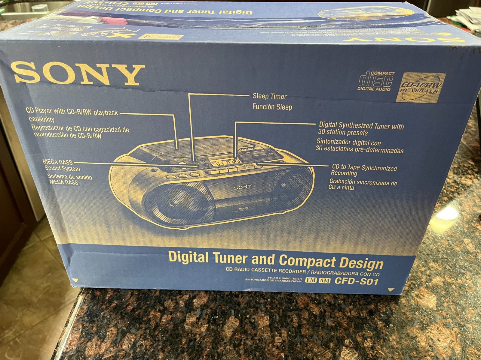 Sony CFD-S01 CD/Radio/Cassette Boombox for sale online | eBay