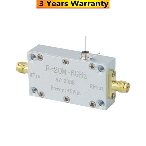 20MHz-6GHz LNA 30DB V1 Wideband RF Low Noise Amplifier for Radio ...