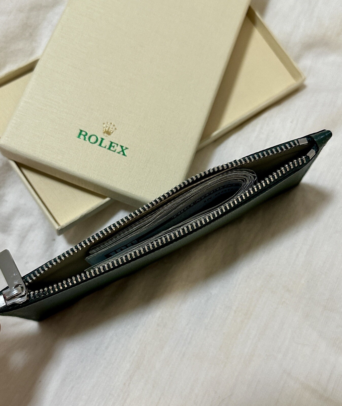 Rolex Zip Wallet Cardholder Genuine Case AD VIP Gift | eBay