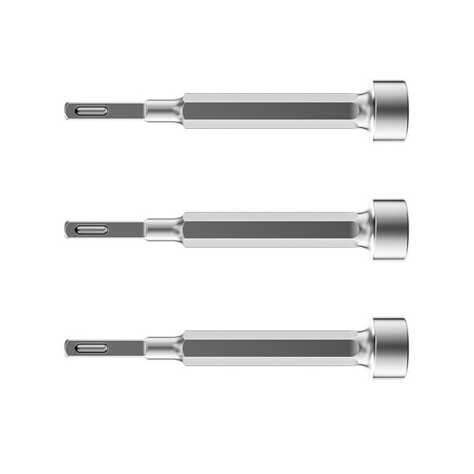 3pcs Hex Socket Hammer Bit Set Alloy Steel Square Shank for Electric ...