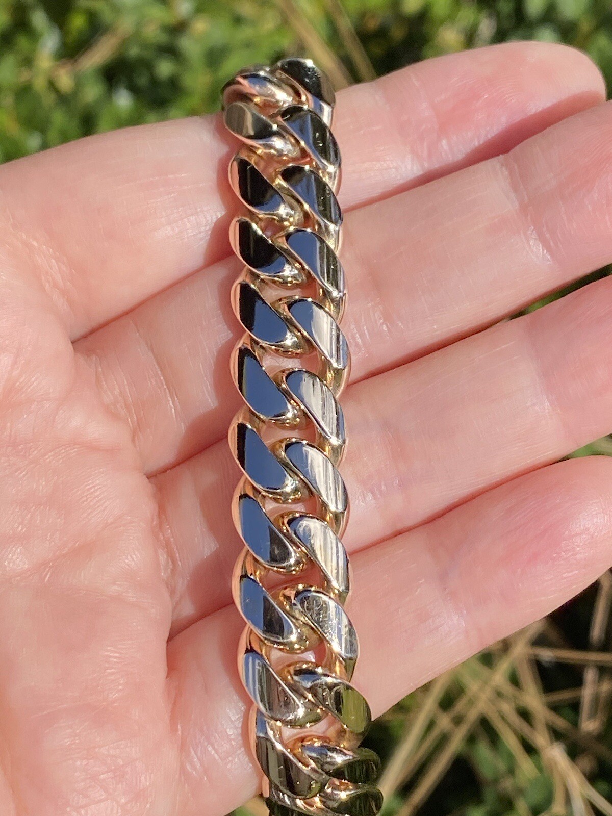 61.80 Grams! 12mm Cuban Link Chain Bracelet in 10k So… - Gem