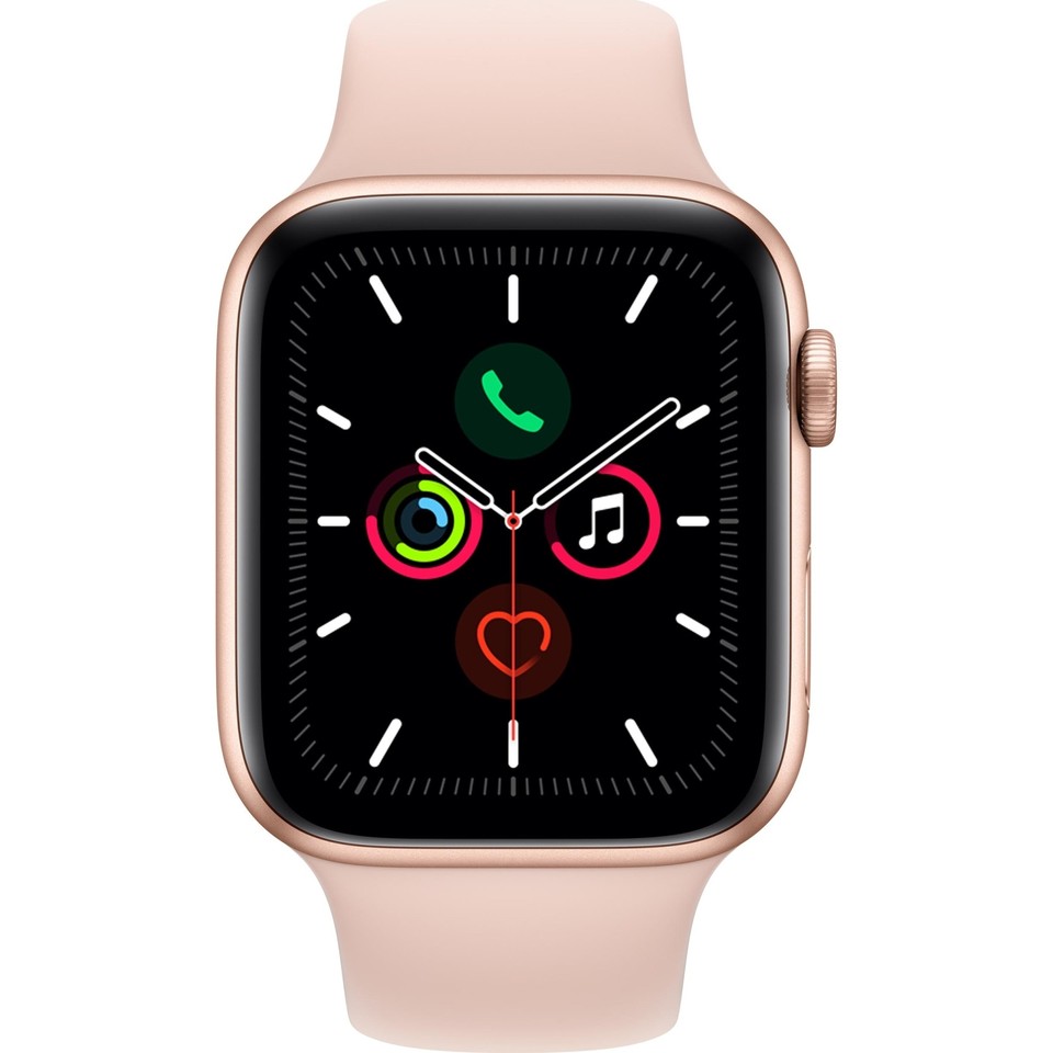 Apple Watch Series 5 40mm (GPS) Aluminum Gold with Pink Sport Band ...
