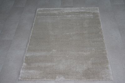 Quality Modern Shag Pile Cream / Gold Glitter Rug 80cm x 150cm 20mm ...