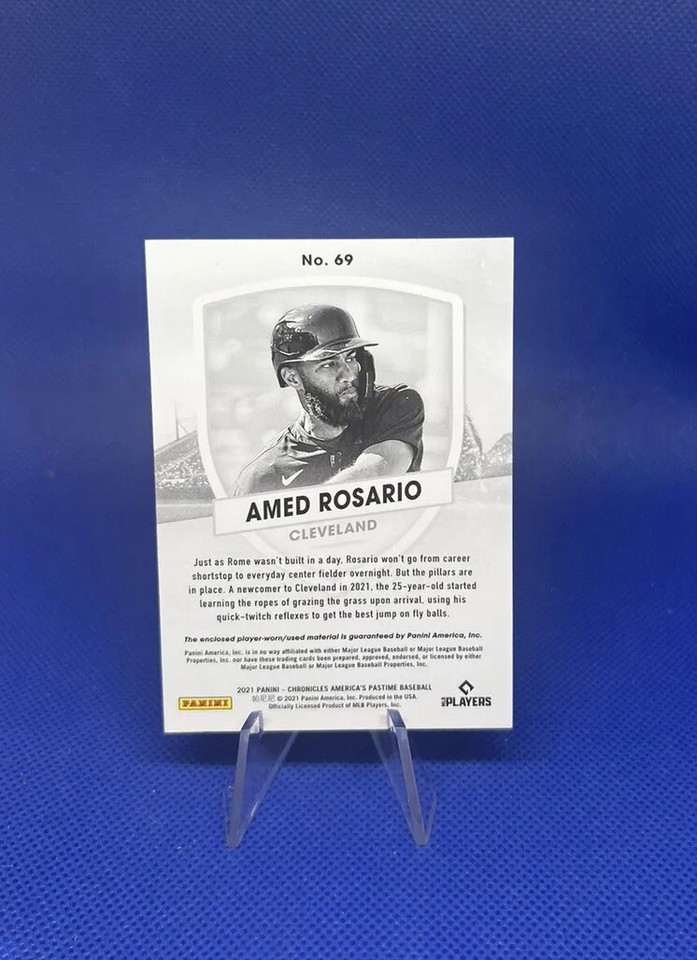 2021 Chronicles Americas Pastime Amed Rosario Jersey #69 Indians Patch ...