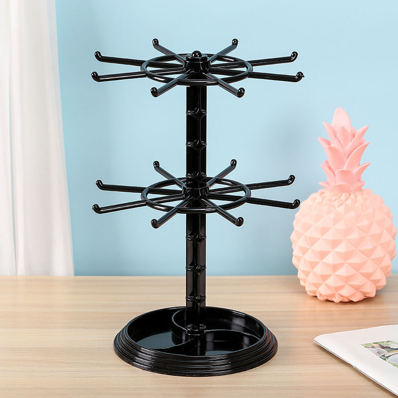 Rotating Rack Jewelry Keyring Display Hanger 2 Tier Revolving Stand ...