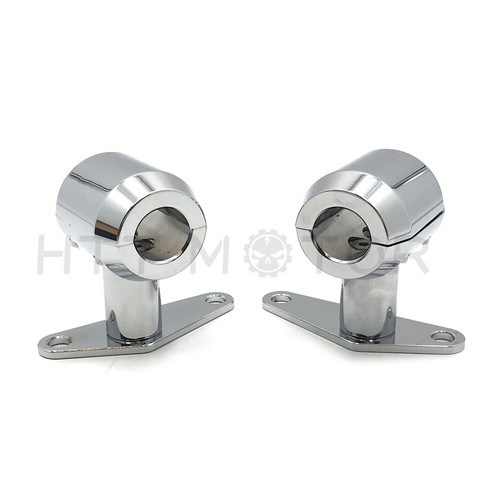 Chrome DNA Springer 8 Over + Fender Tabs Front Set Big Mounts Harley ...