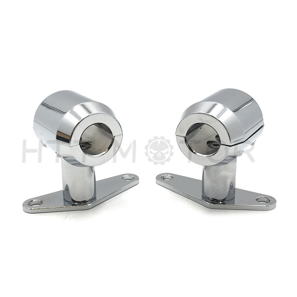 Chrome DNA Springer 8 Over + Fender Tabs Front Set Big Mounts Harley ...