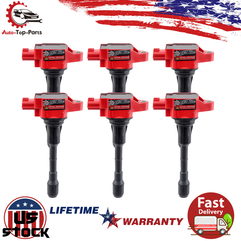 6-Pieces UF550 Ignition Coils fit for Nissan Maxima Murano 3.5L V6 2009 ...