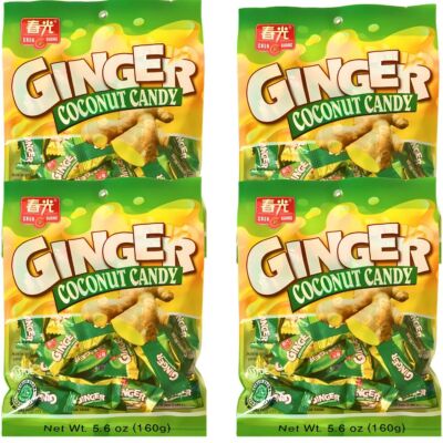 Chun Guang Ginger Coconut Candy 4 Pack Sweet Spicy Asian Hard Candy ...