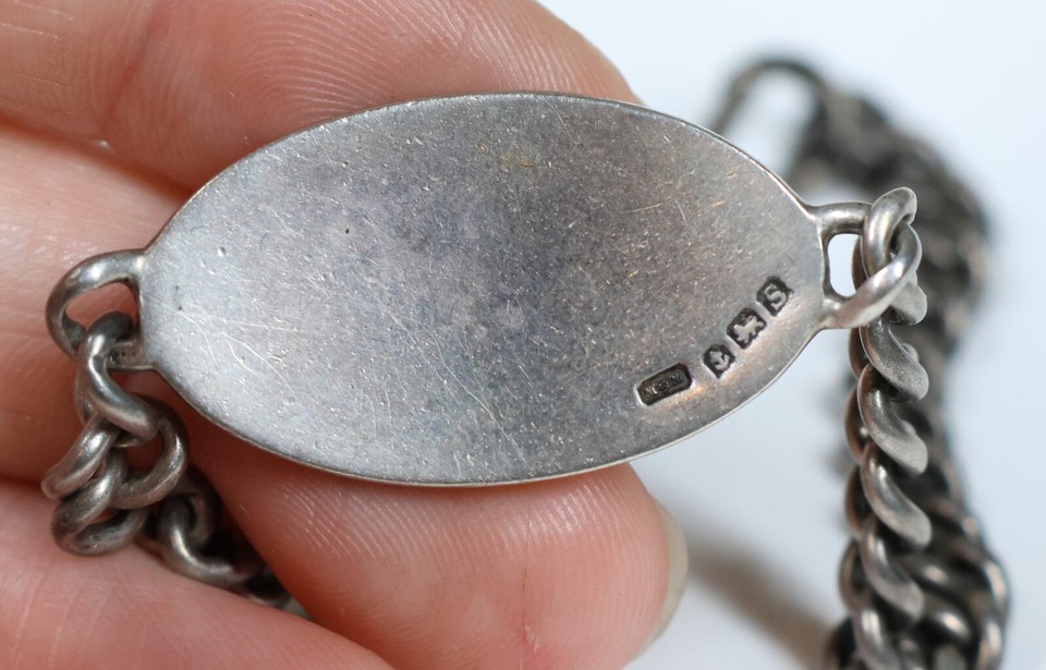 WWII Sterling Silver Irish Guards Officers Identity Disc Bracelet ...