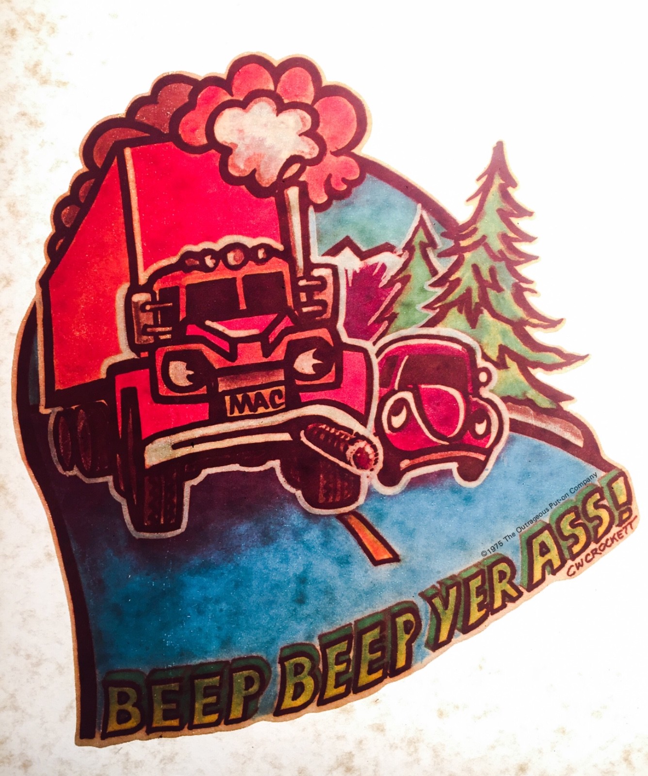 NOS 70s Big Rig Truck Trucker MACK Beep Beetle Bug Hippie vTg T-shirt ...
