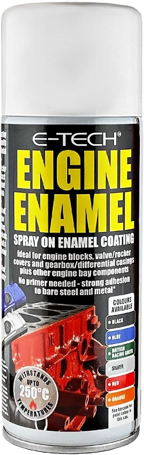 Heat Resistant Engine Enamel Paint 400ml - Spray On High Temp Paint ...