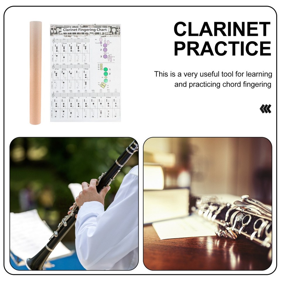 Chord Guide Music Instruction Useful Clarinet Note Chart Beginner | eBay UK