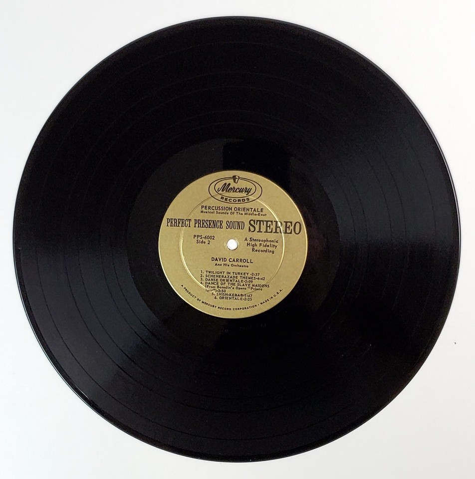 David Carroll & Orchestra Percussion Orientale Vinyl LP 1961 Mercury ...