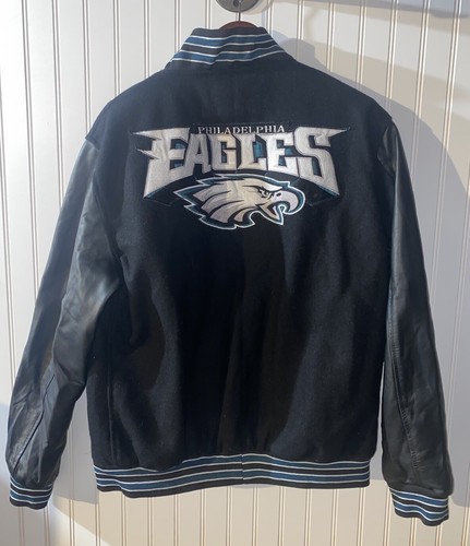 Philadelphia Eagles NFL Varsity Letterman Black Jacket Size XL | eBay