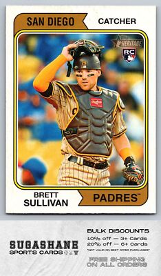 2023 Topps Heritage High Number 690 Brett Sullivan RC Padres Baseball ...