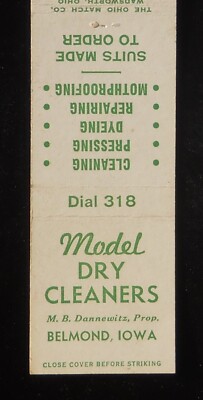 1940s? Model Dry Cleaners Dyeing Suits Made M. B. Dannewitz Dial 318 ...